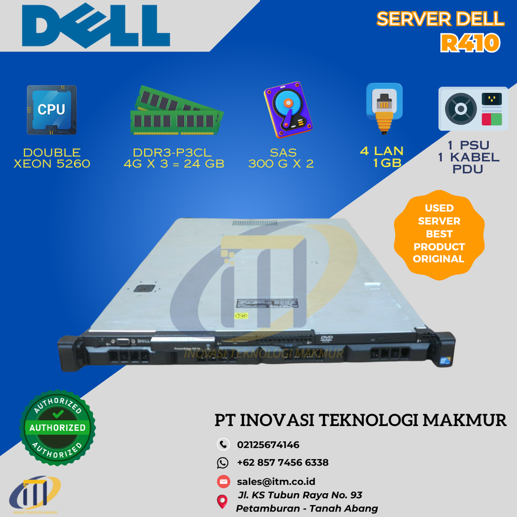 USED SERVER DELL R410 | PT Inovasi Teknologi Makmur