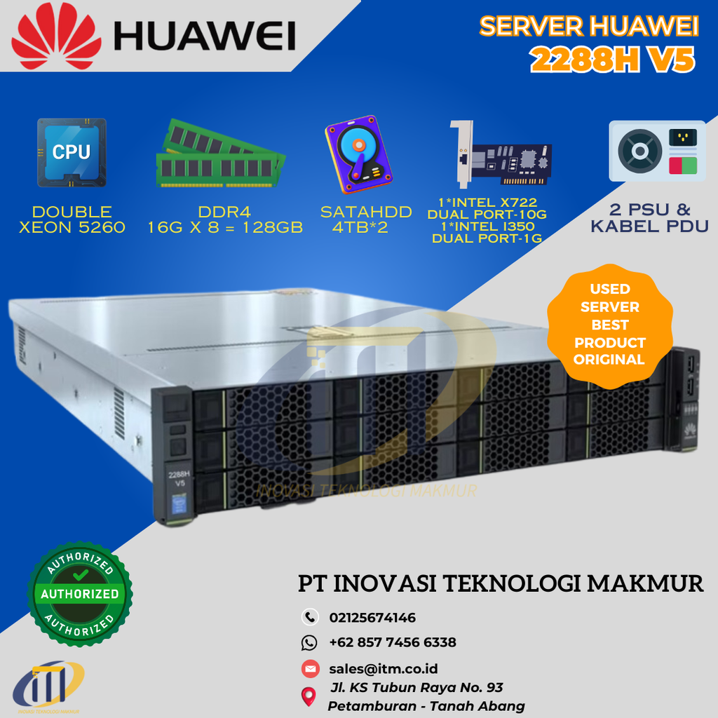 Used Huawei 2288H V5 | PT Inovasi Teknologi Makmur